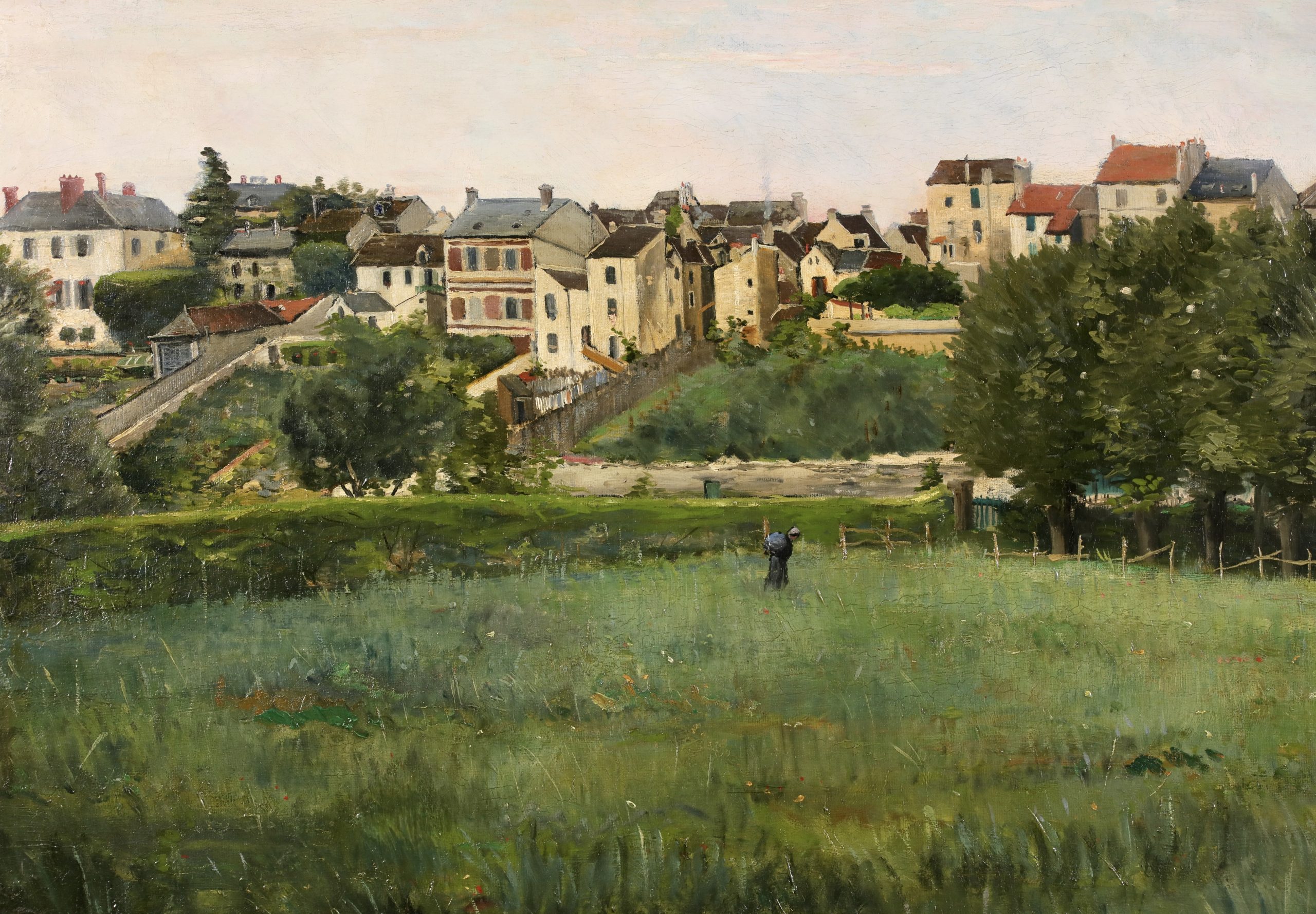 Crossing the fields - Maisons Laffite - Leighton Fine Art