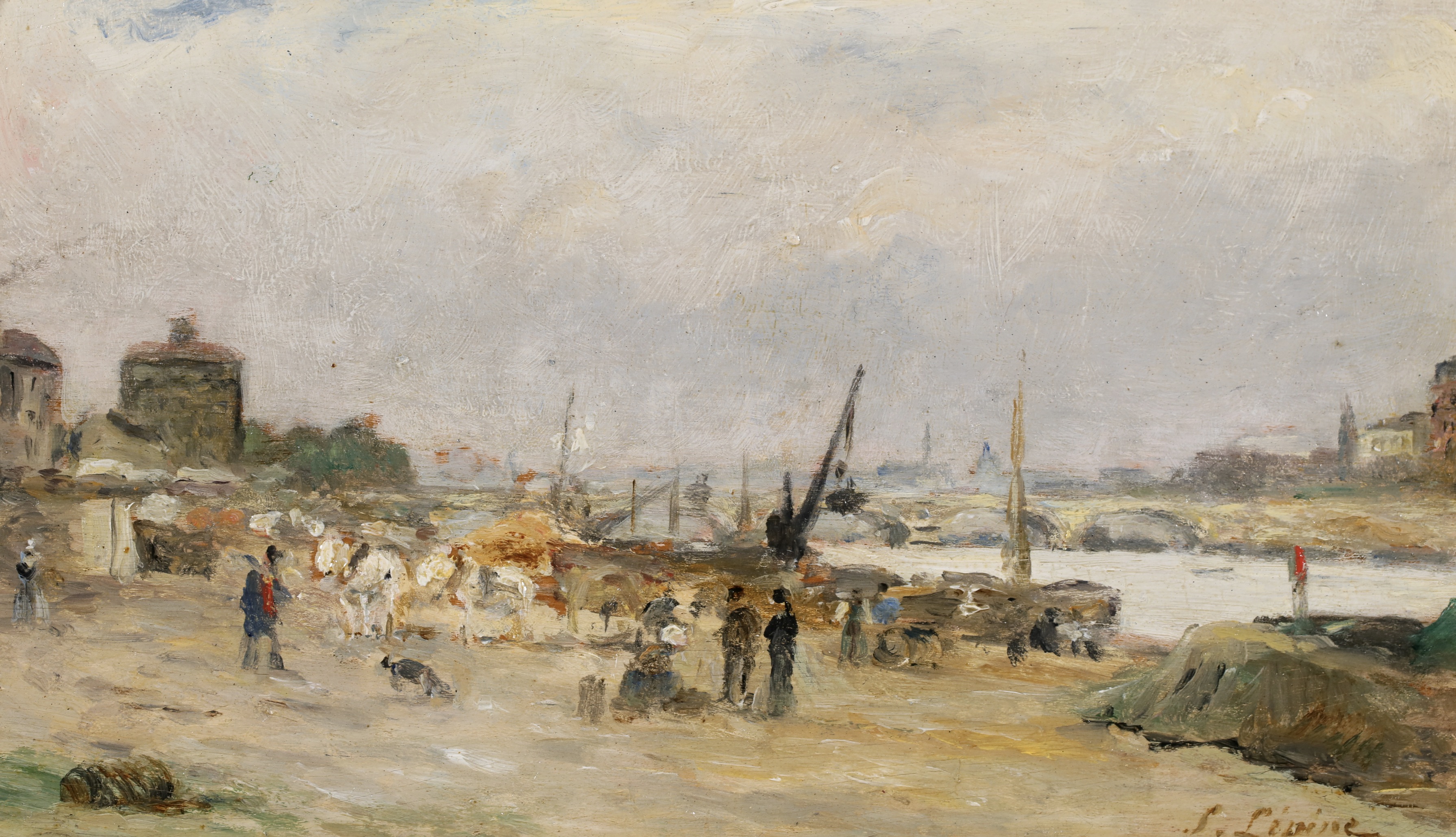 Construction du quai de Seine - Leighton Fine Art